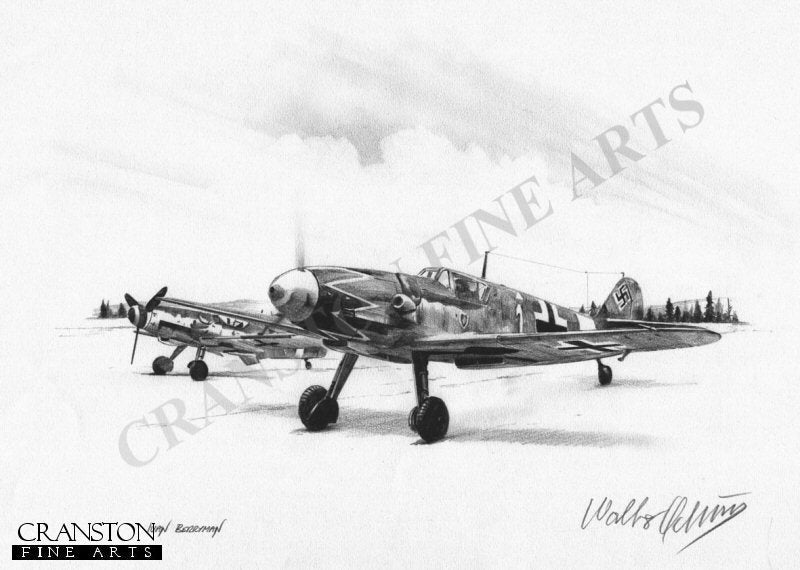 Erich Hartmann by Ivan Berryman. [Original Drawing] – Military Aviation ...