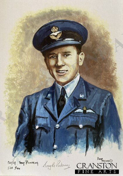 Portrait of Flight Lieutenant Tony Pickering AFC 32 Sqn by David Pritc ...