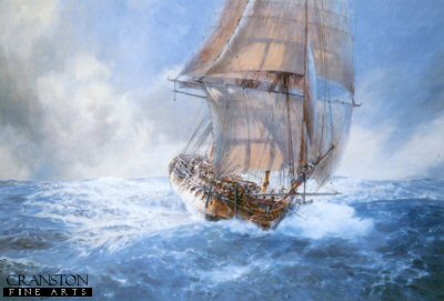 HMS Artemis - 32 gun Frigate in the Great Southern Ocean by Geoff Hunt ...