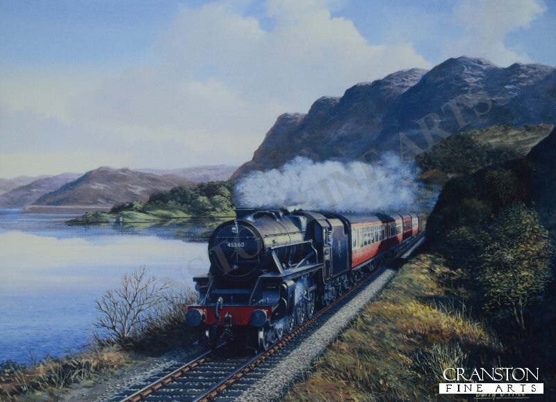 Stanier Black Five at Loch Carron by Barry Price [Greetings Card ...