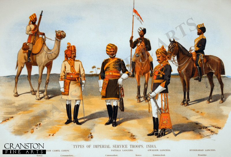 Types of Imperial Service Troops, India by Richard Simkin [print ...